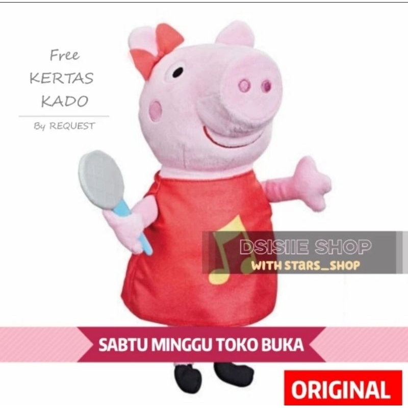 Jual Peppa pig Oink along songs peppa singing plush doll Original ...