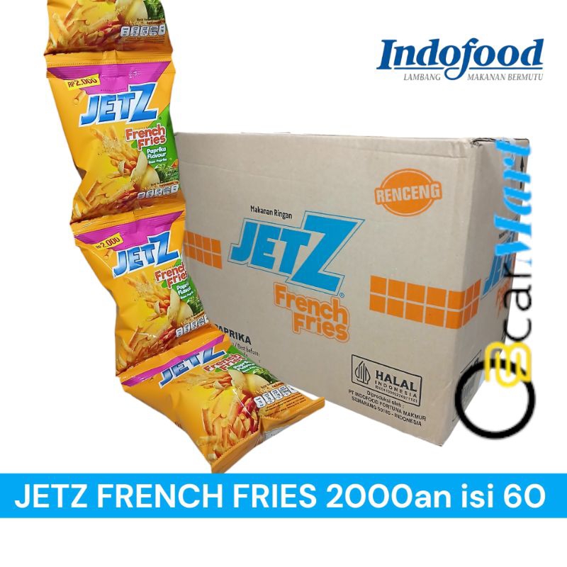 Jual [Orins] Snack JETZ FRENCH FRIES 1 Dus isi 60 / 6 Renceng Snack ...