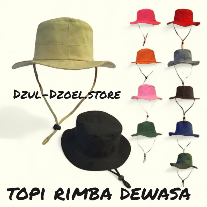 Jual TOPI RIMBA POLOS/TOPI HIKING/TOPI GUNUNG | Shopee Indonesia