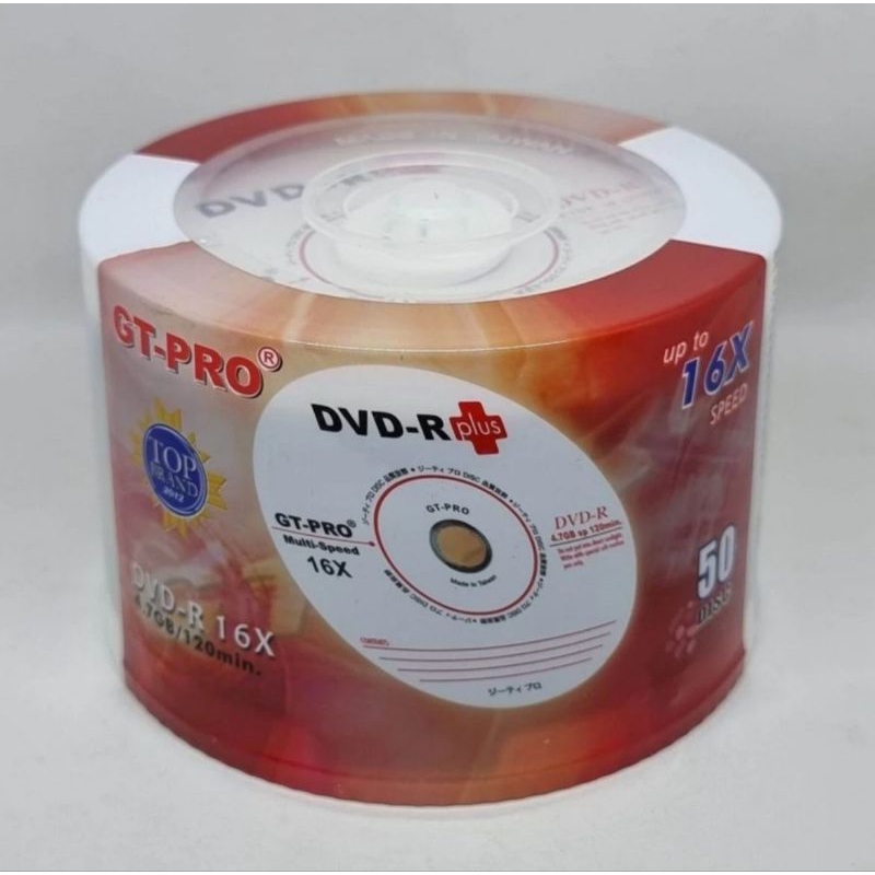 Jual DVD-R + GT-PRO Plus 4.7GB 16X 120Min DVDR DVD Kosong Per Pcs | Shopee Indonesia
