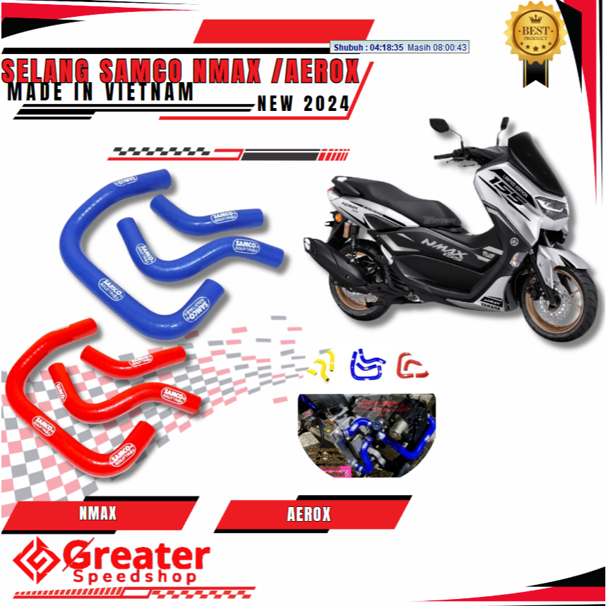 Jual Selang Radiator Nmax Pcx Lexi Nmax New Selang Samco Radiator Samco ...