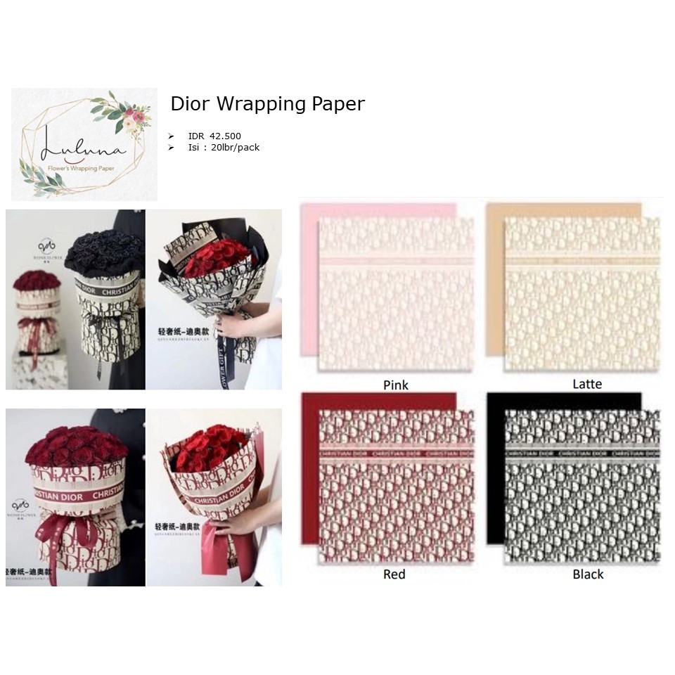 Jual Luluna / Dior Wrapping Paper/wrapping paper/kertas kado/kertas ...