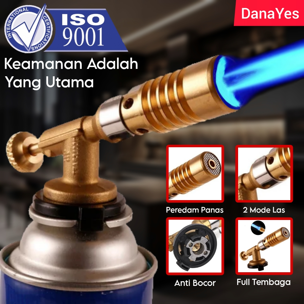 Jual Blow Torch Flame Gun Kuningan Portable Gas Torch Kepala Gas Alat ...