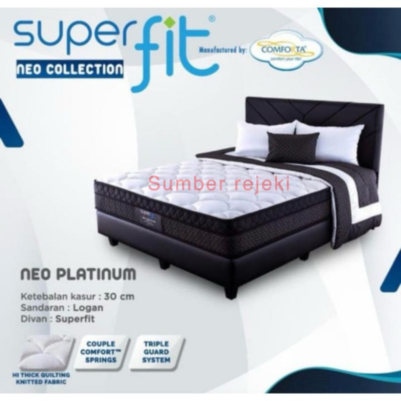 Jual comforta super fit neo platinum 180 x 200 kasur spring bed full ...