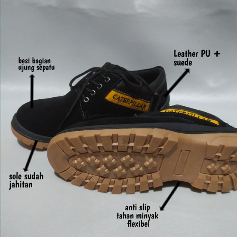 Jual sepatu safety pendek sepatu ujung besi sepatu kerja sepatu proyek ...
