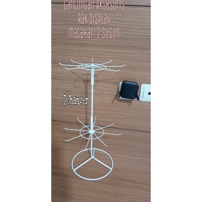Jual ORIGINAL Rak Display putar matahari 2 susun gantungan aksesoris ...