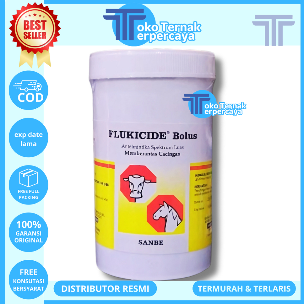 Jual FLUKICIDE 12 BOLUS (1 POT) SANBE - Obat Cacing Sapi Kuda Babi ...