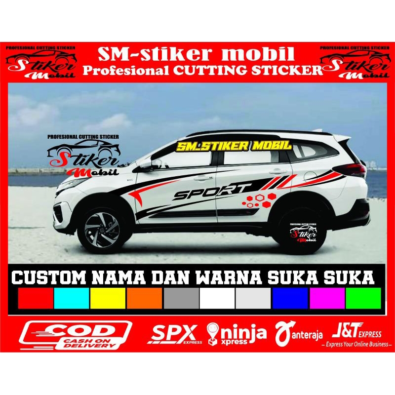 Jual stiker mobil rush terios kijang panther avanza xenia innova stiker ...