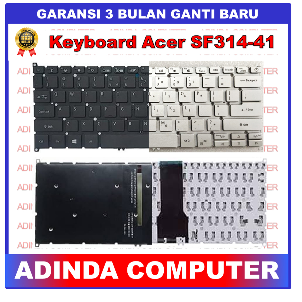 Jual Keyboard Acer Swift 3 Infinite 4 SF314-41 SF314-511 Black Silver Backlight Backlite ...