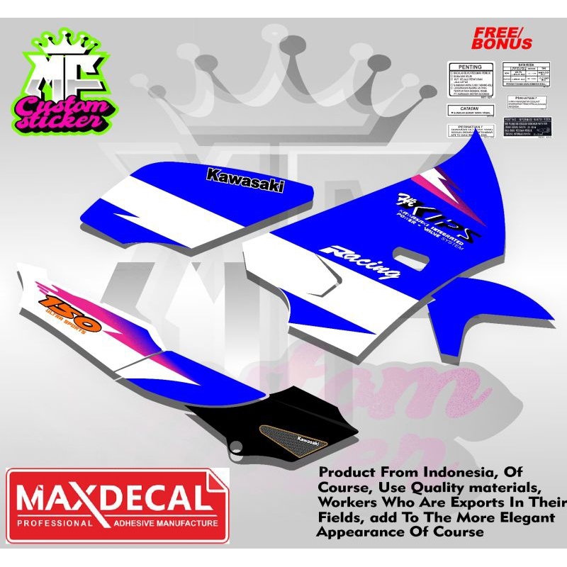 Jual sticker striping ninja KRR kss custom 01 transparan UV(bisa ...