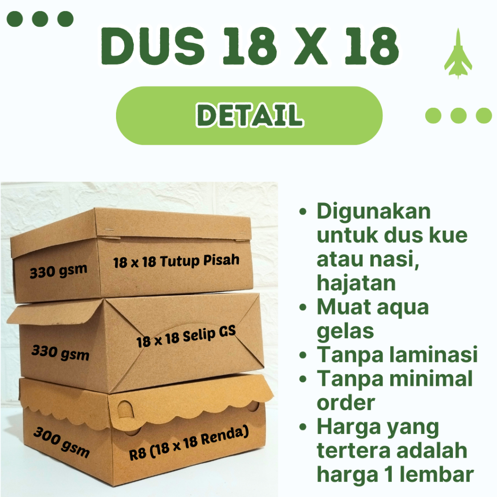 Jual KARDUS MAKAN R6, R8, R10K, 18 X 18, KARDUS 15 X 15 | KARDUS MAKAN ...