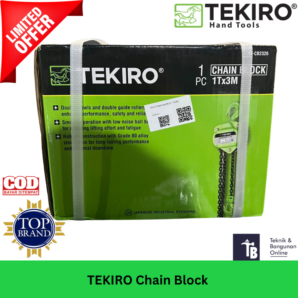 Jual TEKIRO Chain Block 5T x 3M / Rantai Katrol 5 ton x 3 meter ...