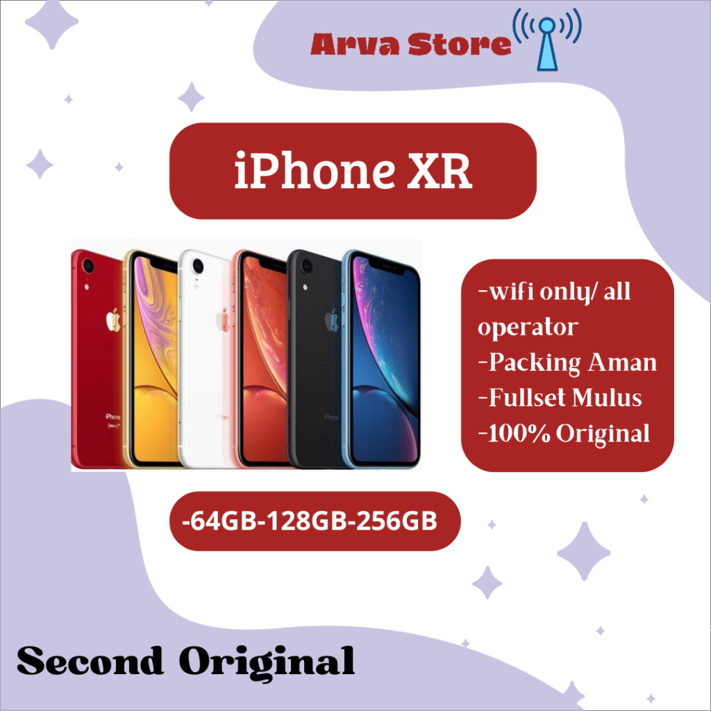 Jual iPhone XR 64GB/128GB/256GB Second Mulus Normal 100% Original Fullset | Shopee Indonesia