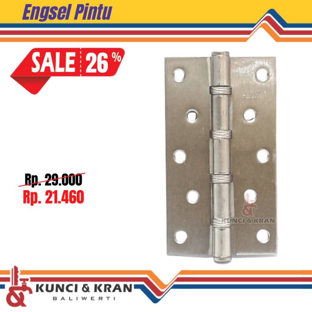 Jual Engsel Pintu HST PEONY RR 5" SN engsel kupu engsel pintu rumah ...