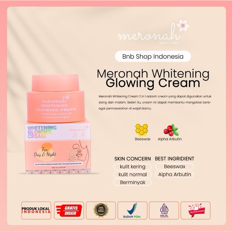 Jual MERONAH BEUATY CARE WHITENING CREAM | Shopee Indonesia