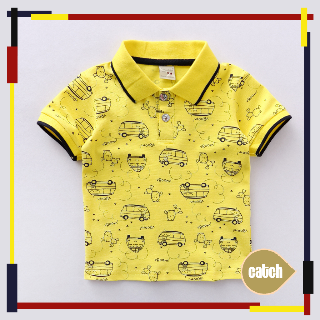 Jual COD Baju Kaos Polo T-Shirt Anak Laki-Laki Gambar Mobil Warna ...