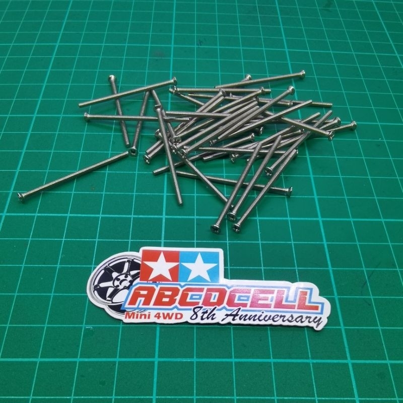 Jual Tamiya Baut Rata m2 flat head screw stainless anti slek dan kuat ...