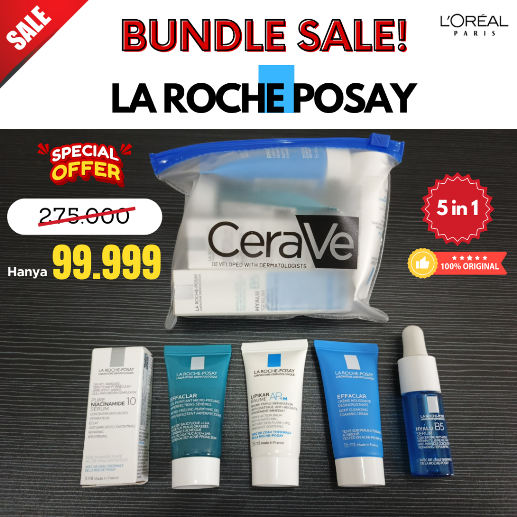Jual Bundle Paket Skincare Original LA ROCHE-POSAY Mini Pack (Exp. 2026 ...
