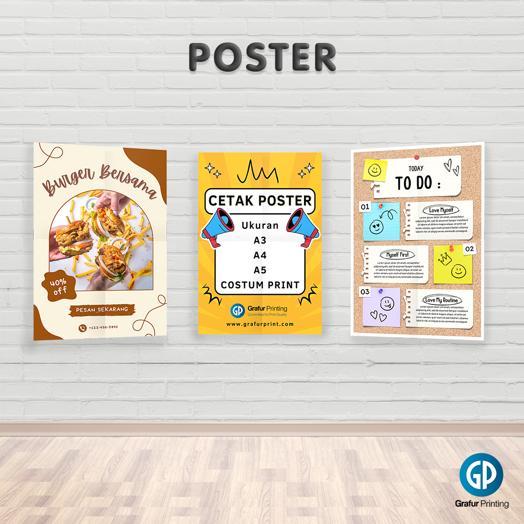 Jual CETAK POSTER CUSTOM UKURAN A3 / A4 / A5 | Shopee Indonesia
