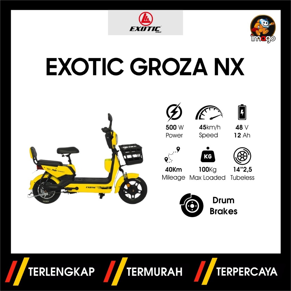 Jual SEPEDA LISTRIK EXOTIC GROZA NX | Shopee Indonesia