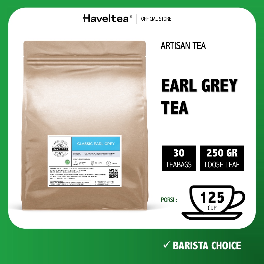 Jual CLASSIC EARL GREY | Pouch | Haveltea | Teh Hitam Bergamot ...