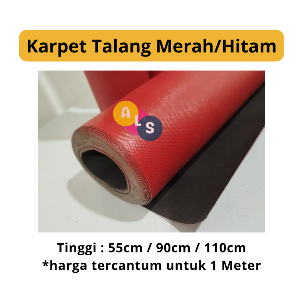 Jual Karpet Talang Air Merah/Hitam/Tinggi 55 90 110cm/1 Meter | Shopee ...