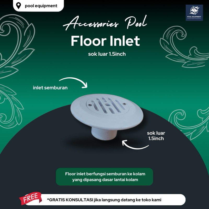 Jual Floor Inlet - Kolam Renang (sok luar 1.5inch) | Shopee Indonesia
