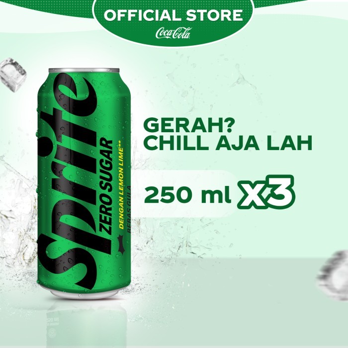 Jual Sprite Zero Lemon Lime Minuman Soda - Kaleng 250ml x 3 pcs ...