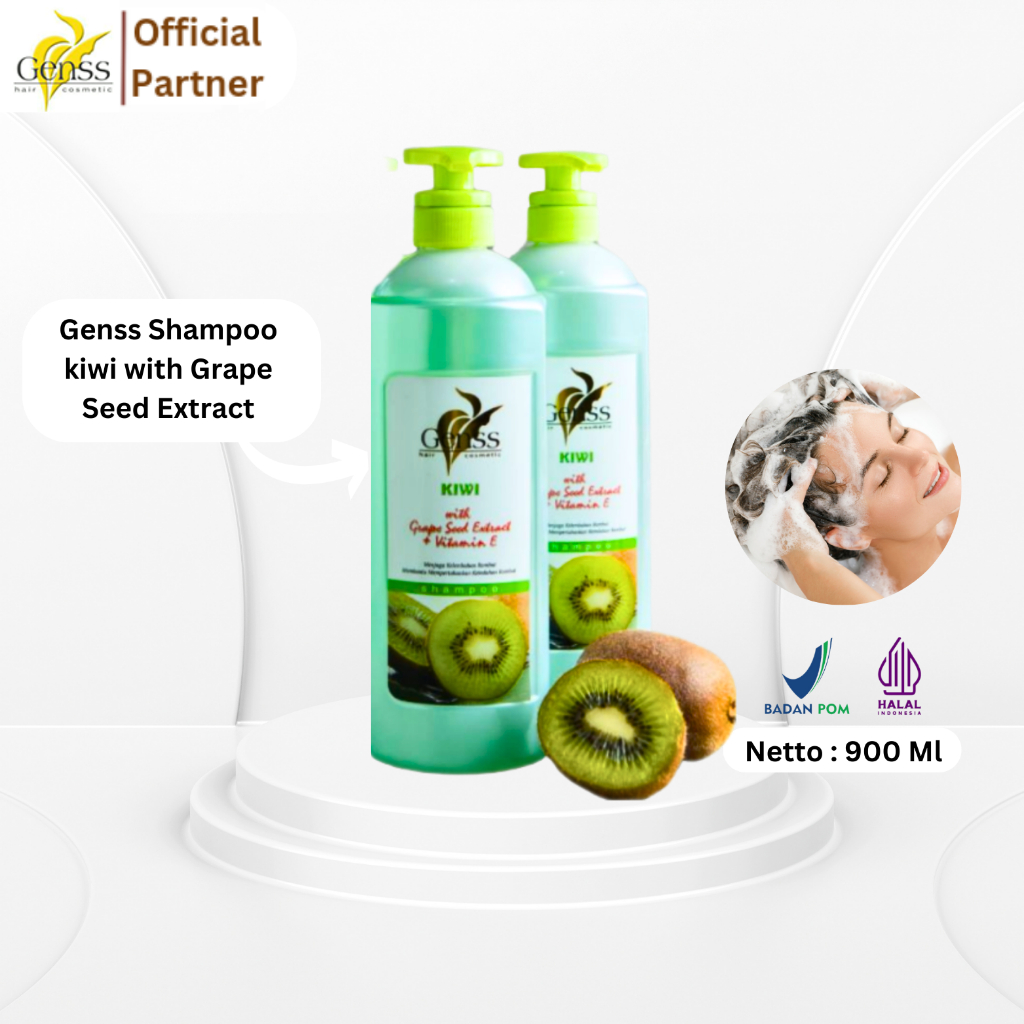 Jual Genss Shampoo Kiwi with Grape Seed Extract Vitamin E untuk rambut ...