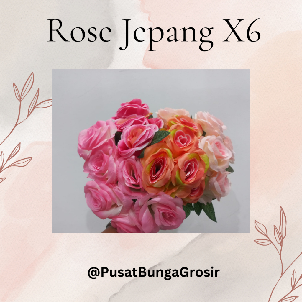 Jual Bunga Mawar Rose Jepang Cabang 6 / Ecer RJ6 | Shopee Indonesia