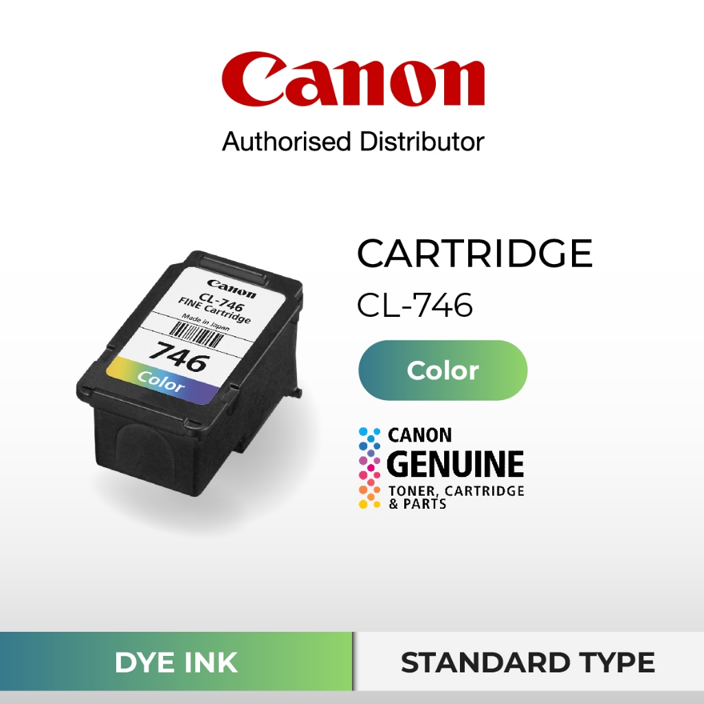 Jual Tinta Original Canon 746 Color CL746 - Tinta Canon MG2570s TS207 ...
