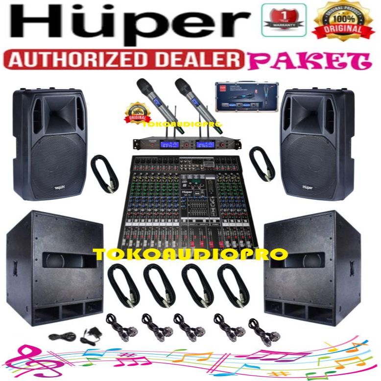 Jual Paket Speaker Aktif Huper AK15 dan Huper SRP118Se Paket Huper AK ...