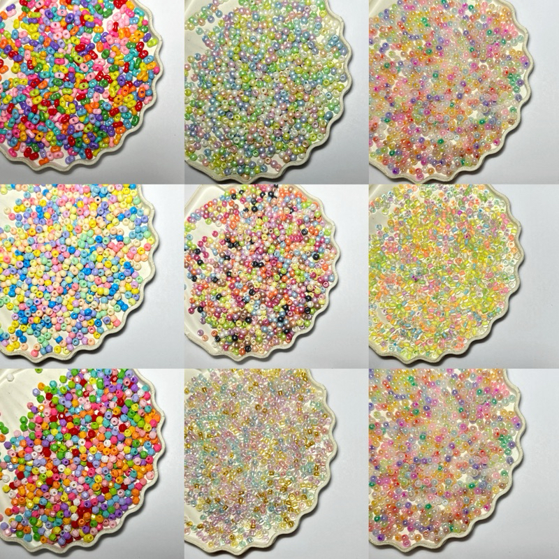 Jual [50Gr] Manik-Manik Kaca / Glass Beads King Diamond / Kacang Kaca ...