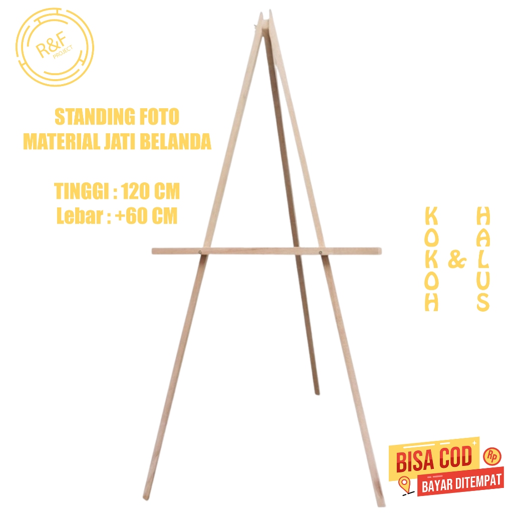 Jual STANDING KAYU / STANDING TRIPOD KAYU PAPAN / STAND FRAME FOTO ...