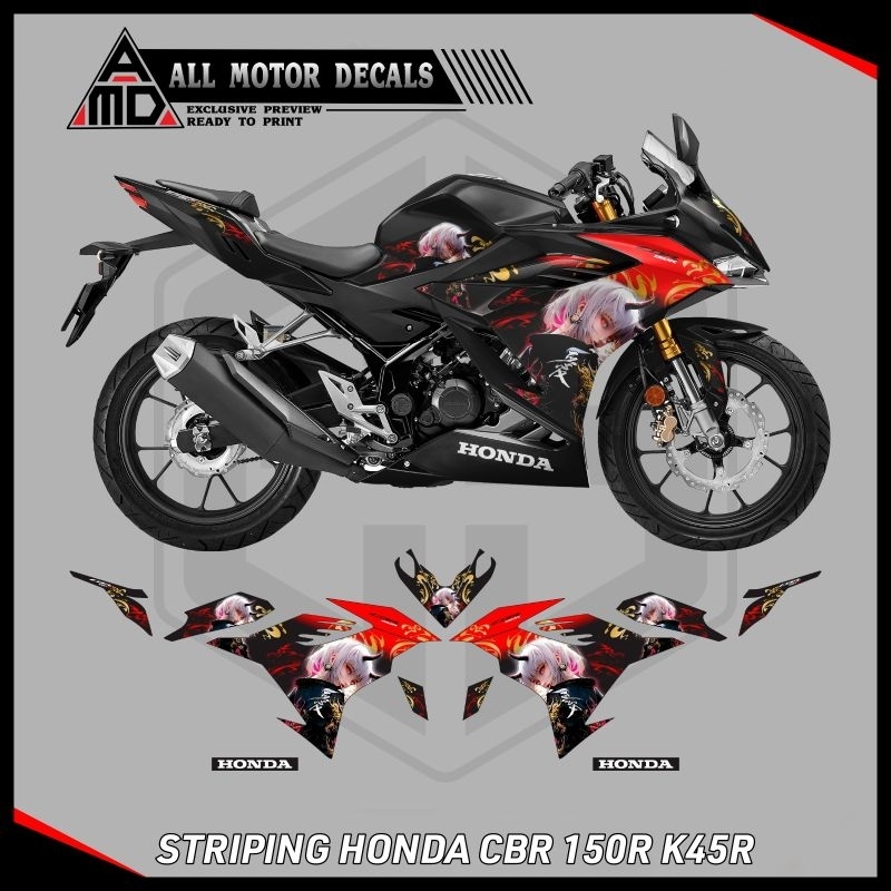 Jual Striping Cbr 150R K45R Tahun 2021 Sampai 2024 Livery Anime ...