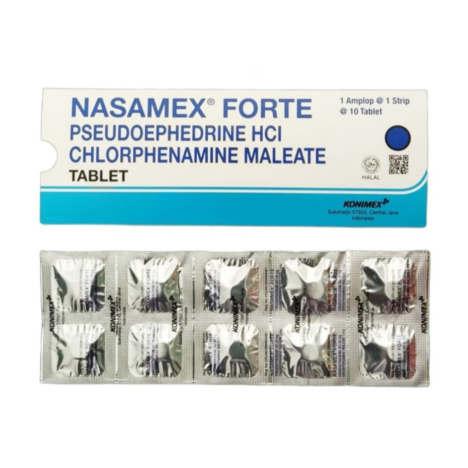 Jual Nasamex Forte Tablet - Obat Batuk Flu Pilek Alergi ( Strip 10 ...
