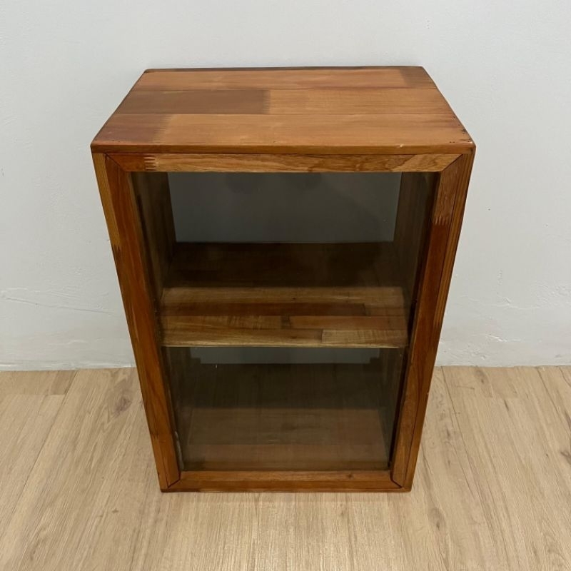 Jual Rak Etalase Kayu Minimalis dengan Kaca 40x30x60cm | Shopee Indonesia