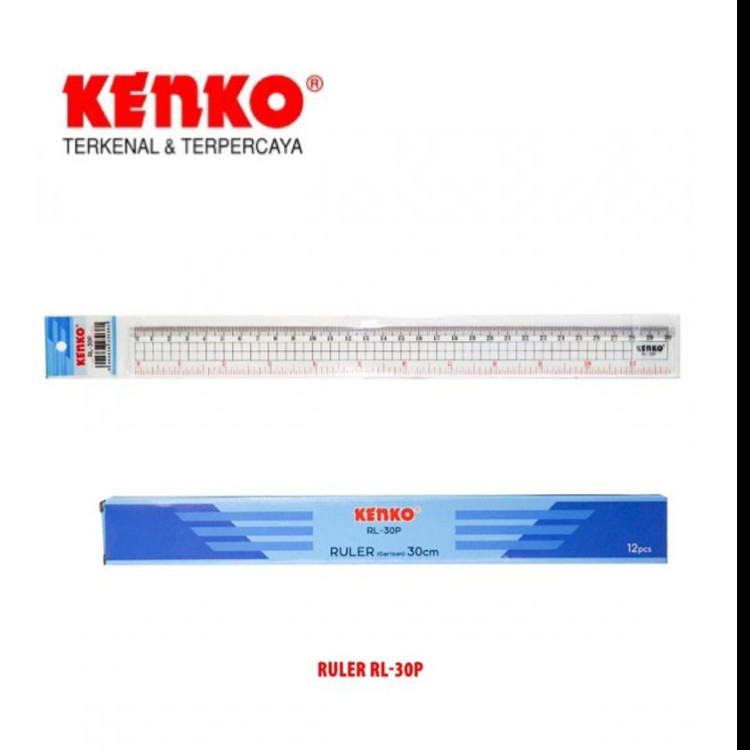 Jual Penggaris Plastik 30cm Ruler RL-30P Kenko Murah Bagus Original | Shopee Indonesia