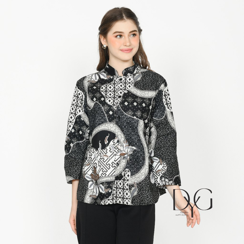 Jual Atasan Batik Kerja Wanita Modern || Blouse Seragam Kantor Murah ...
