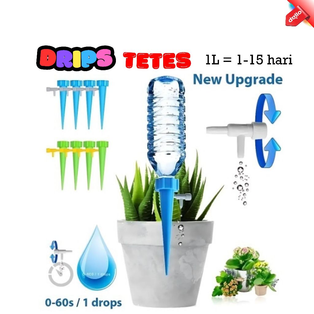 Jual Alat Siram Otomatis Sistem Drip Tetes untuk Tanaman Anda Dello ...