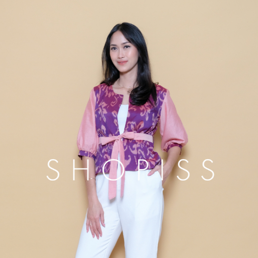 Jual Salina Pink Outer (Atasan Tenun Endek) | Shopee Indonesia