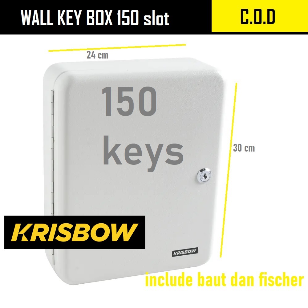 Jual KRISBOW KEY BOX 150 keys Gantungan kunci tempel dinding panel ...