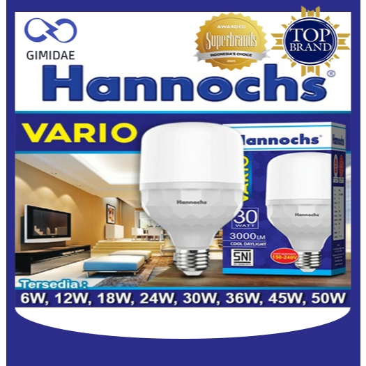 Jual Lampu Hannochs Led Vario 6W/12W/18W/22W/30W/32W/40W/45W/50W/70W/100 / Bohlam Led Capsule ...