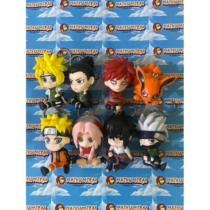 Jual Figure Keychain Naruto Shippuden Sit C Sakura Sasuke Kakashi ...