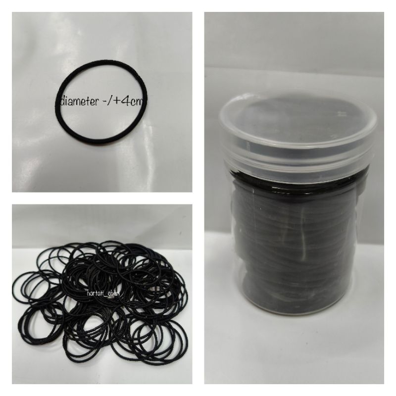 Jual karet rambut hitam/ ikat rambut hitam polos | Shopee Indonesia