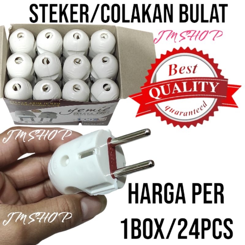 Jual Steker Arde Bulat/Colokan Listrik Bulat SNI 24pcs 1box | Shopee ...