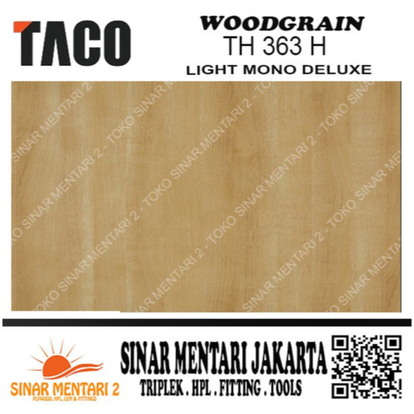 Jual TACO HPL WOODGRAIN TH 363 H LIGHT MONO DELUXE | Shopee Indonesia