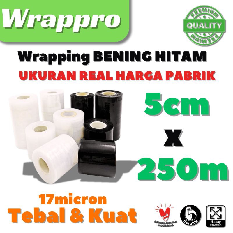 Jual Plastik Wrapping Barang Bening / Hitam 5cm x 250m / Grafting Tape ...