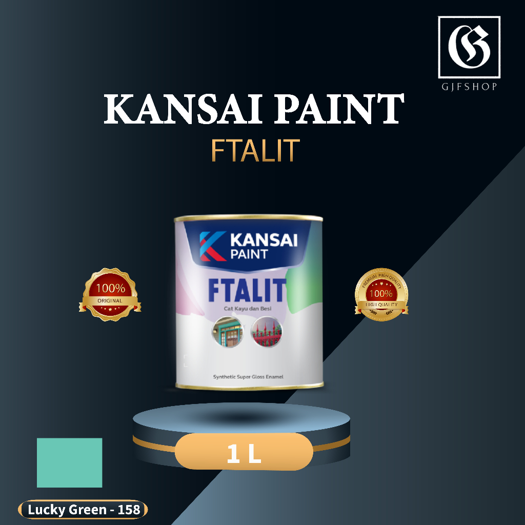 Jual Cat Minyak Besi Kayu Ftalit Kansai Paint 158 Lucky Green 1kg | Shopee Indonesia