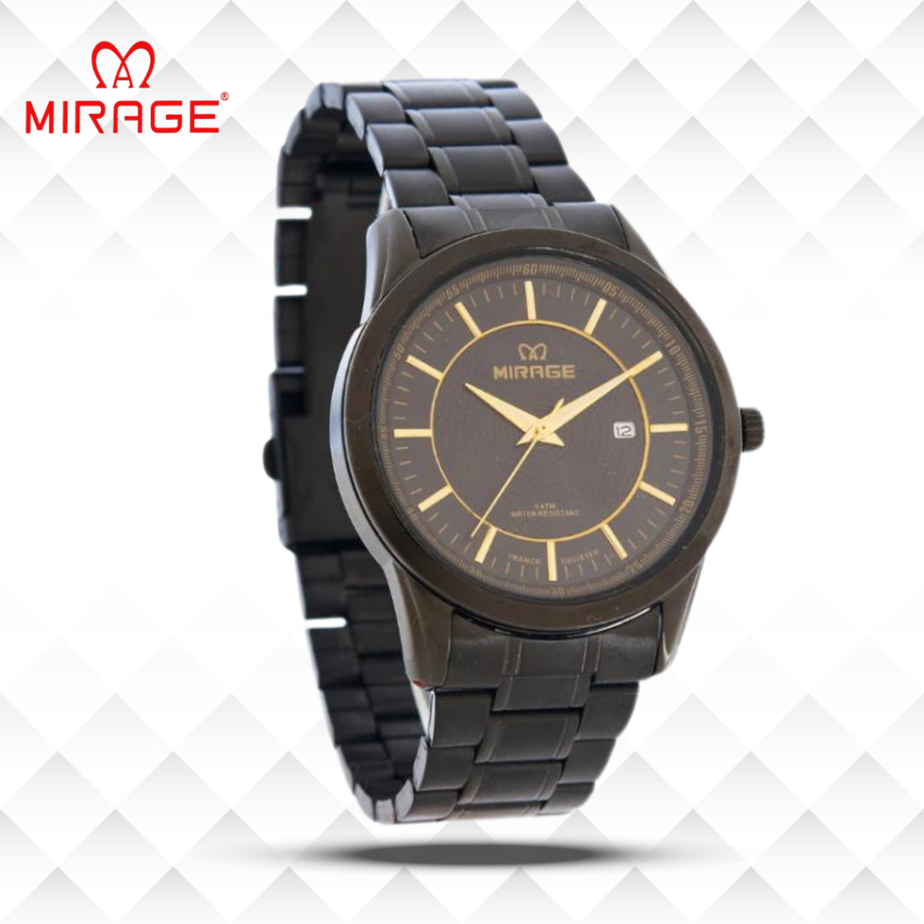 Jual Mirage Jam Tangan Pria Analog 8807 M Full Black Original Stainless ...